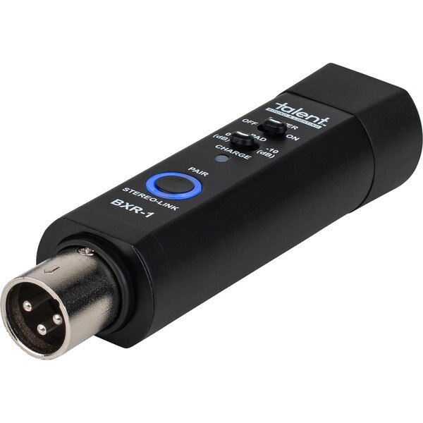 Talent BXR-1 XLR Bluetooth Audio Receiver with Rechargeable Battery and ...