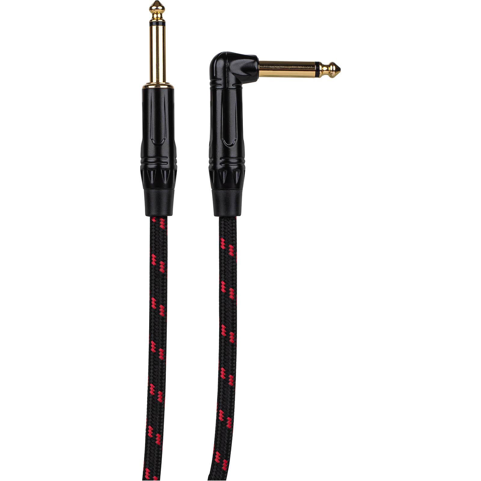Talent Guitar / Instrument Cable with Red/Black Braided Jacket 1/4 ...