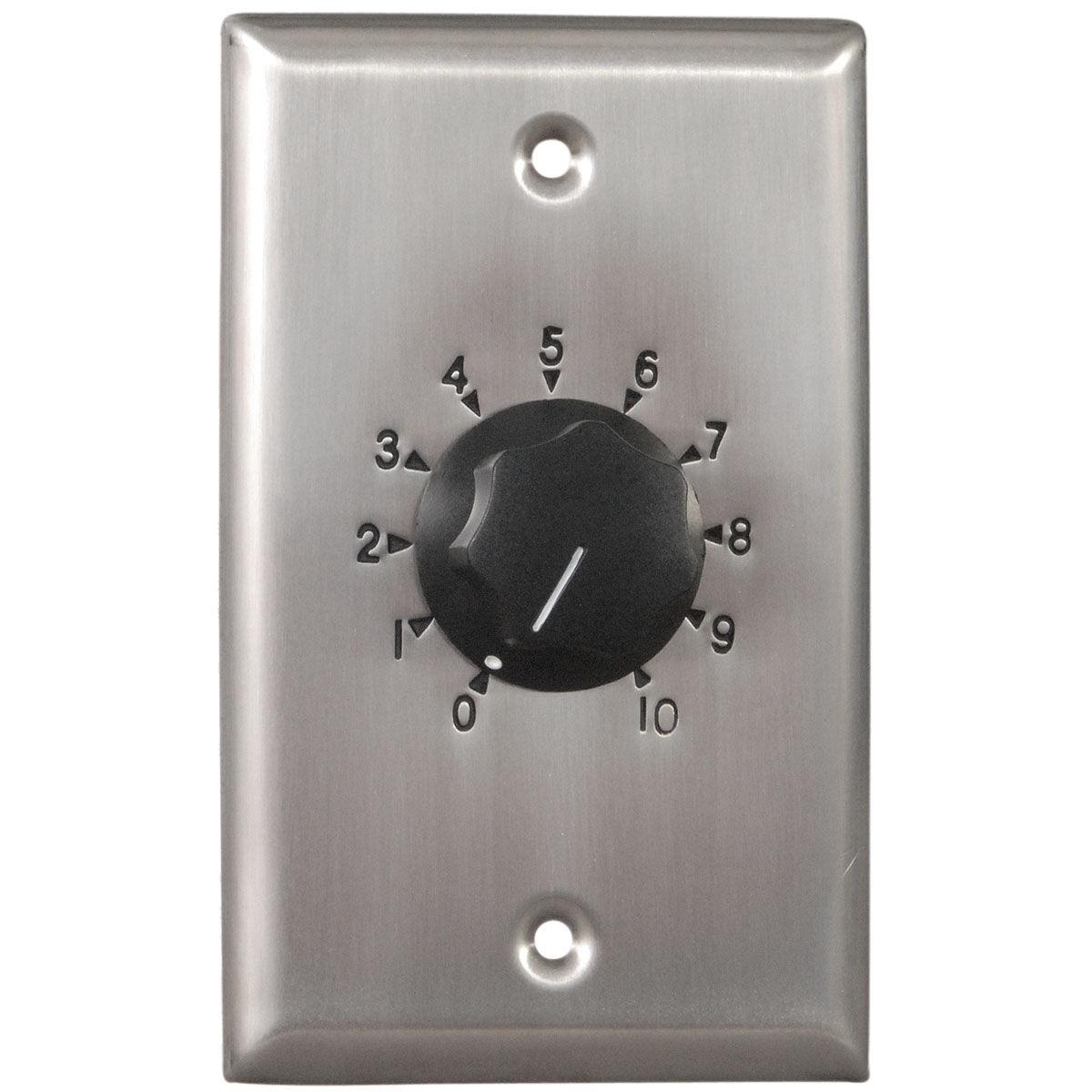 Atlas Sound AT10 10W Auto Transformer Speaker Volume Control Stainless ...