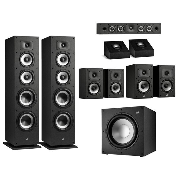 Polk Audio Monitor XT Series 7.1 Surround Sound Home Theater Bundle ...