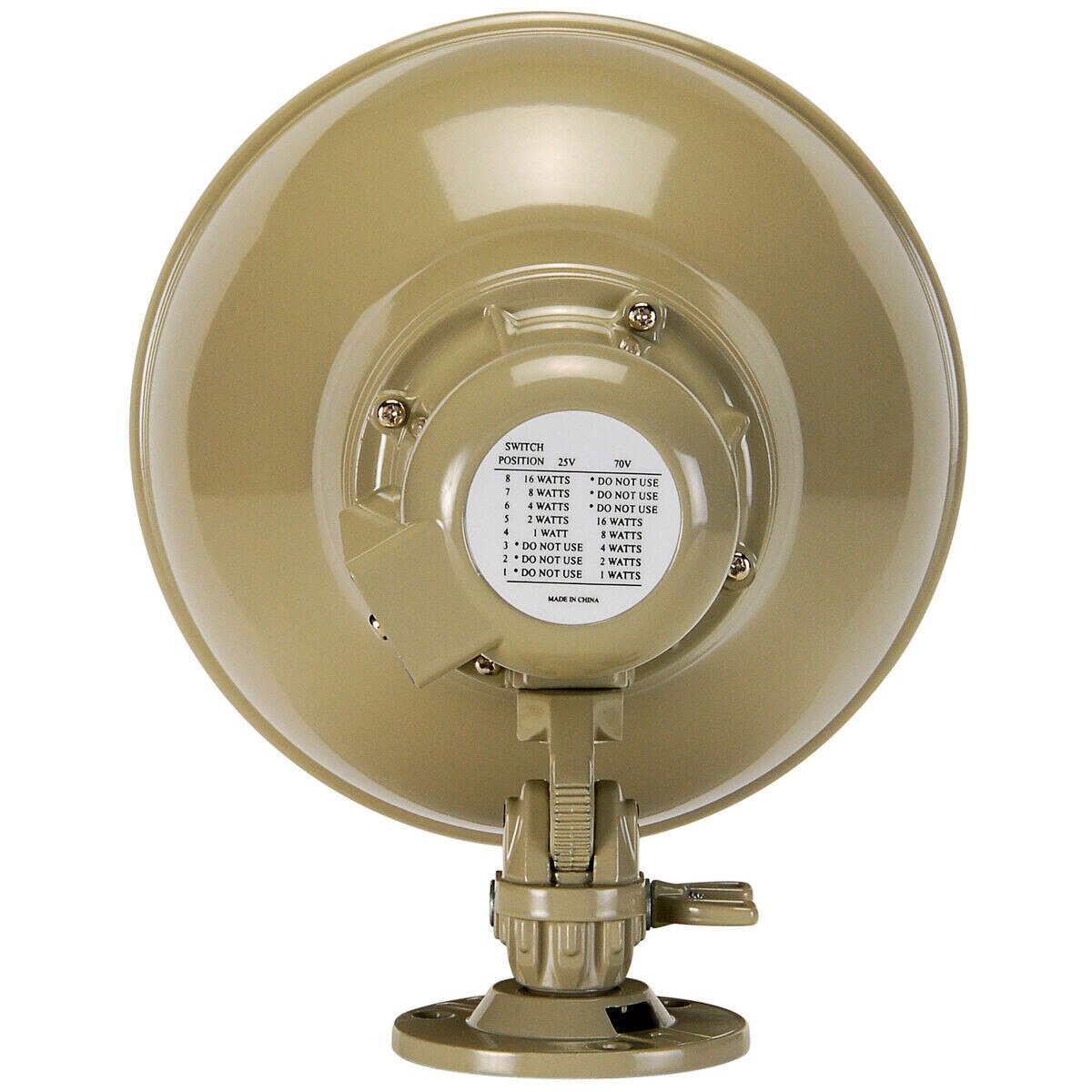 Quam QH16T Paging Horn with Universal Mount 16W-25/70V Beige