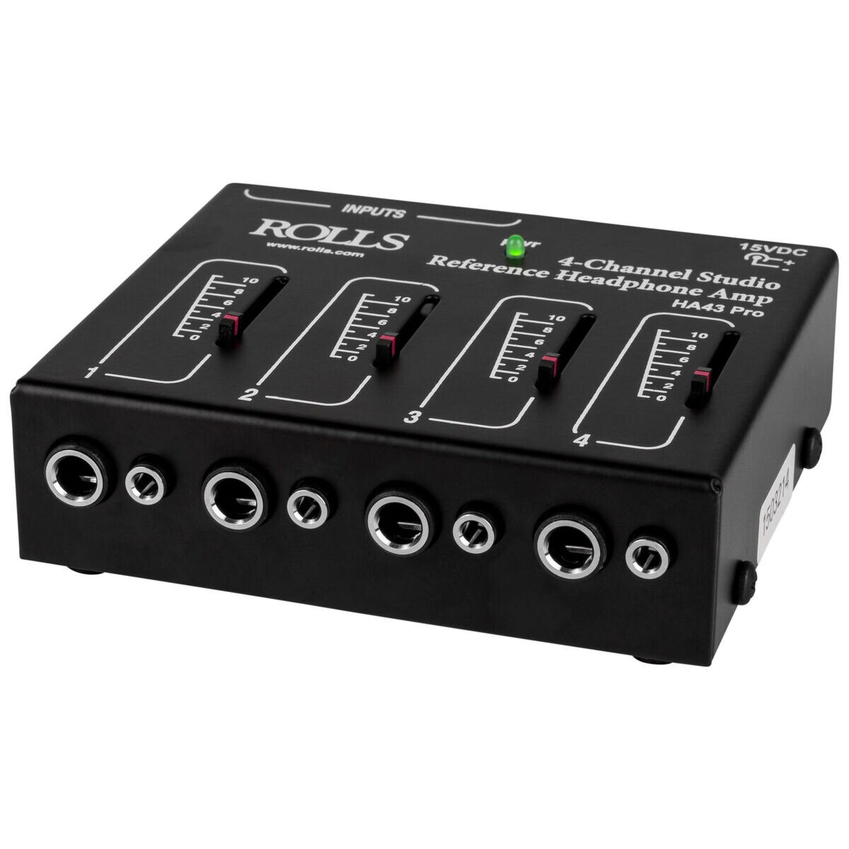 Rolls HA43 PRO 4-Ch Stereo Headphone Mixer/Amplifier