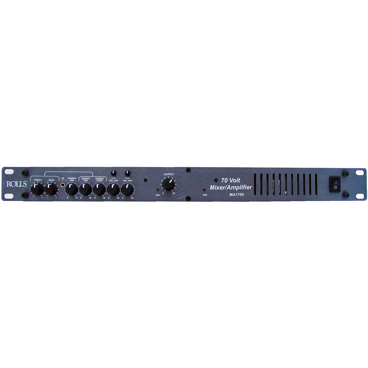 Rolls MA1705 Rack Mount 70V 70 Watt Mixer Amplifier 1U
