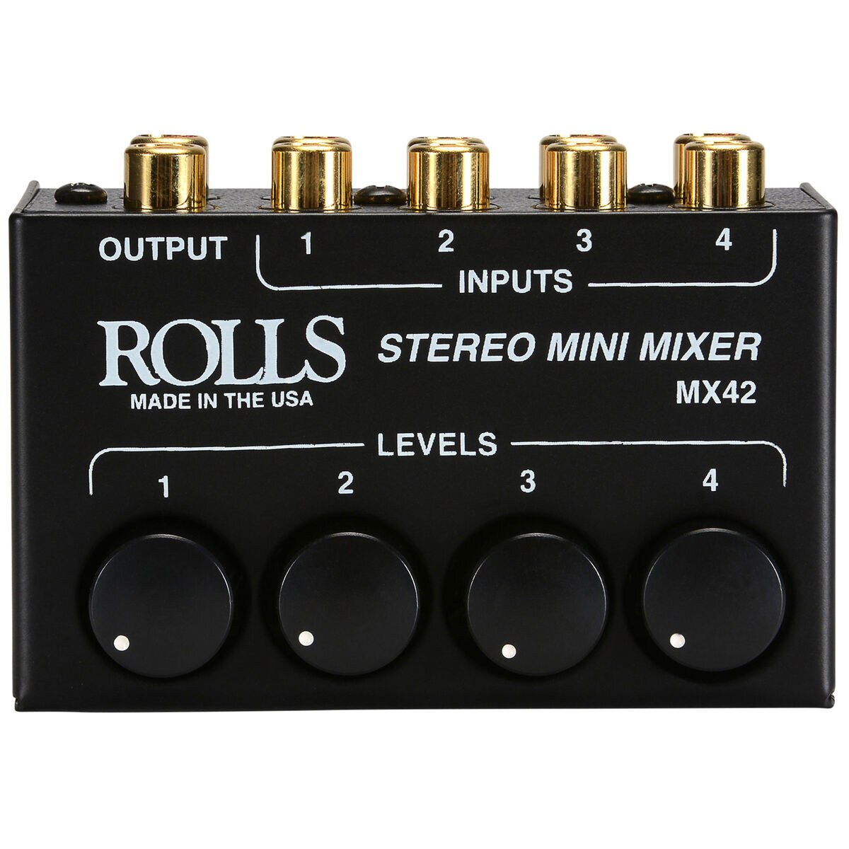 Rolls MX42 4 Channel Stereo Passive Mini Line Mixer RCA In/Out