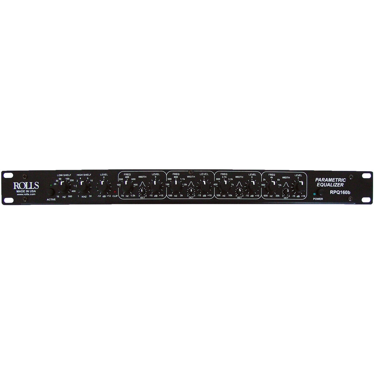 Rolls RPQ160b Rack Mount 4-Band Parametric Equalizer 1U