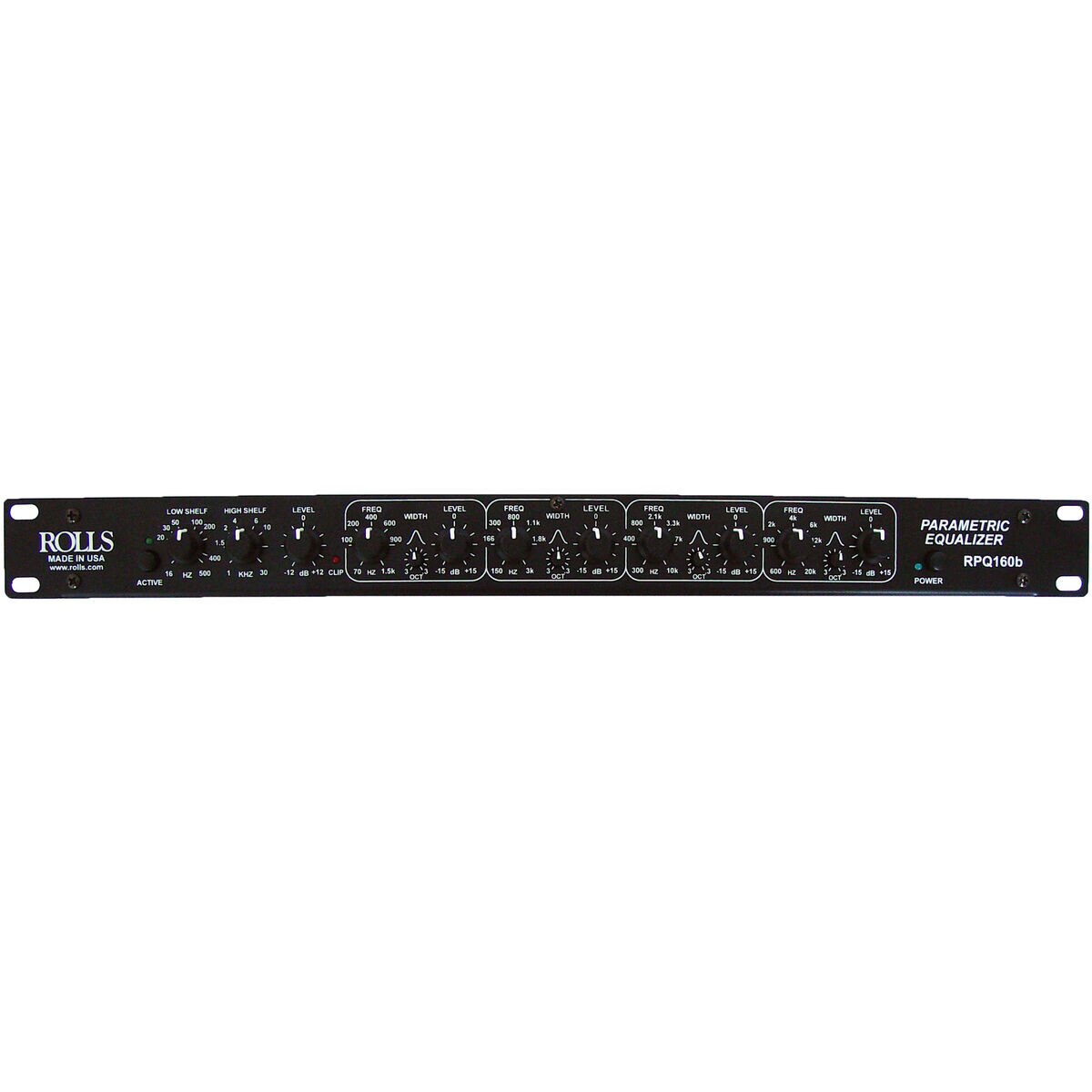 Rolls RPQ160b Rack Mount 4-Band Parametric Equalizer 1U