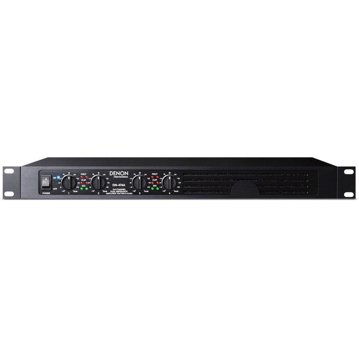 Denon DN-474A 2x2-Channel 70V / 100V / 4 Ohm Commercial Dual-Impedance ...