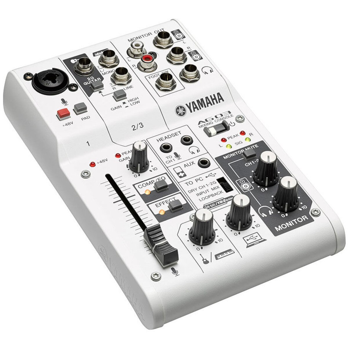 Yamaha AG03 3-Channel Mixer with USB Interface for Podcasting ...