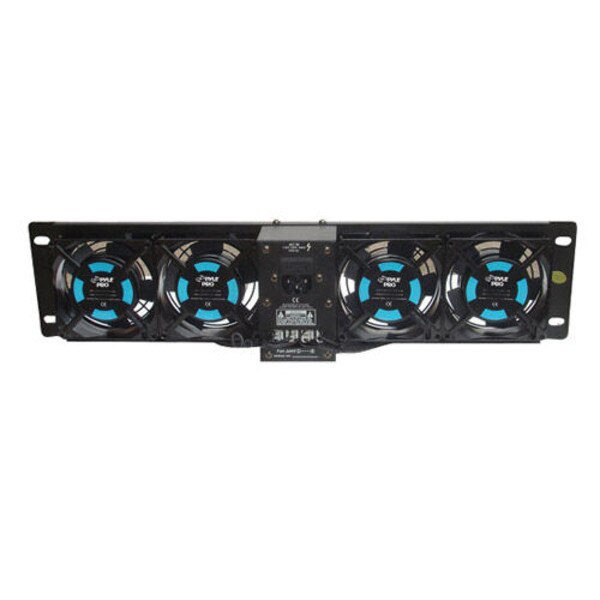 Pyle PFN41 19" Rack Mount Cooling Fan System with Temperature Display