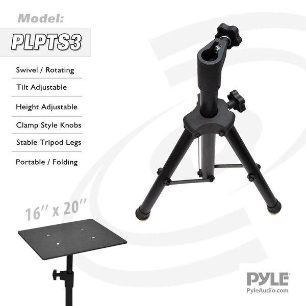Pyle PLPTS3 Portable Height Adjustable Laptop DJ Computer Projector ...