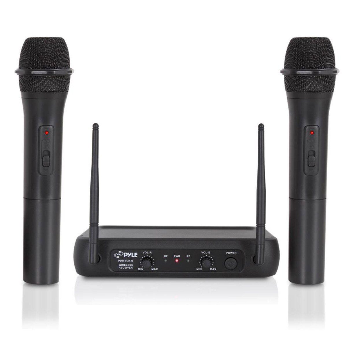 Pyle PDWM2135 Dual Handheld Microphone VHF Wireless Mic System