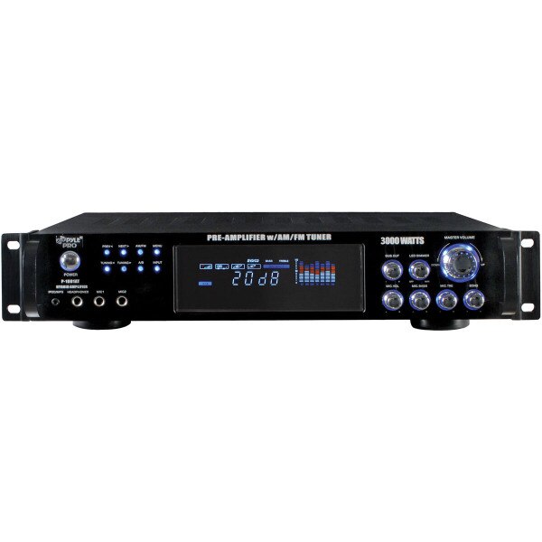Pyle P3001AT 3000W Amplifier with Preamp & AM/FM Tuner