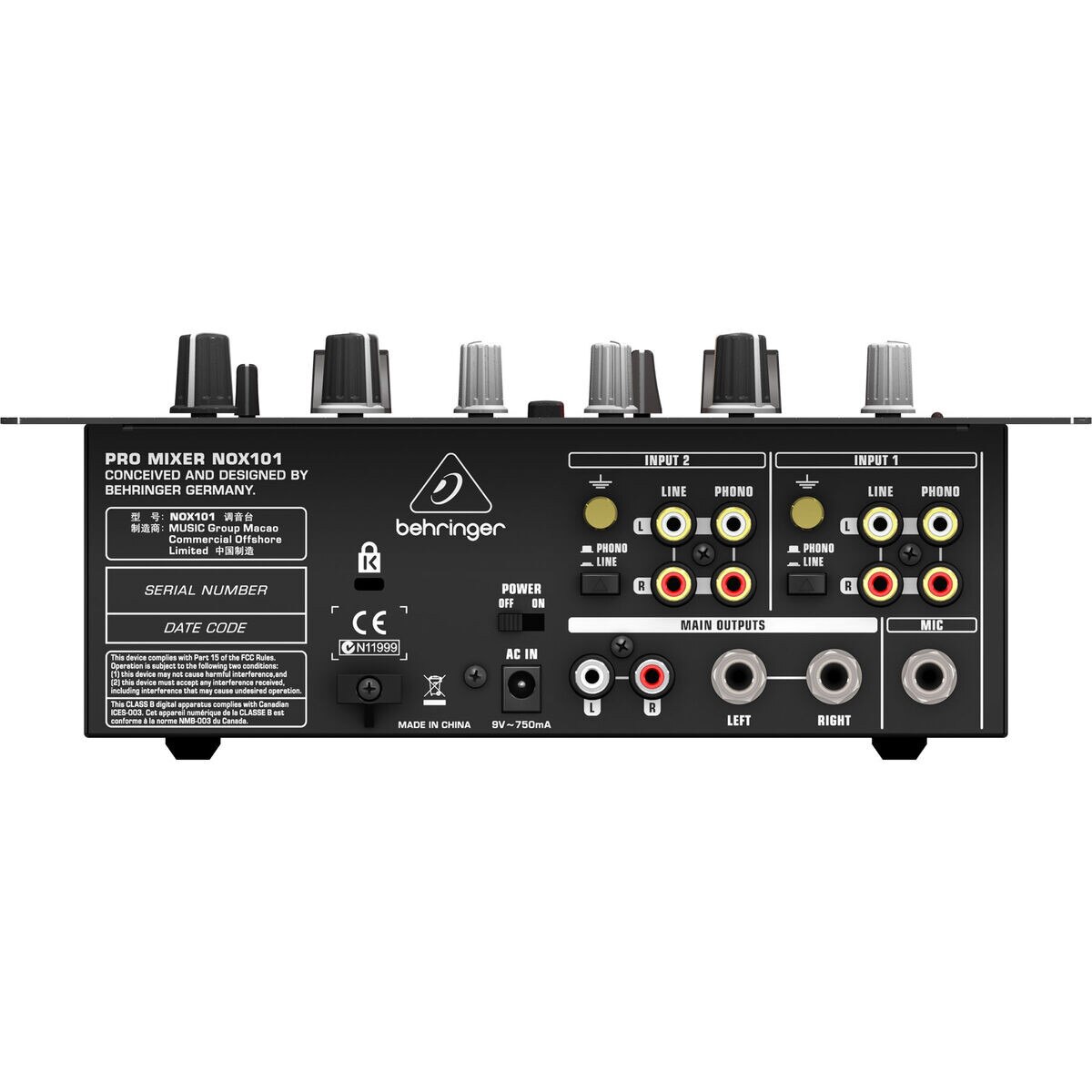 Behringer NOX101 2-Channel DJ Mixer