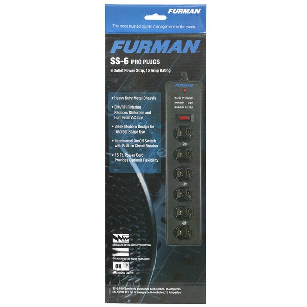 Furman SS-6 6-Outlet AC Surge Strip