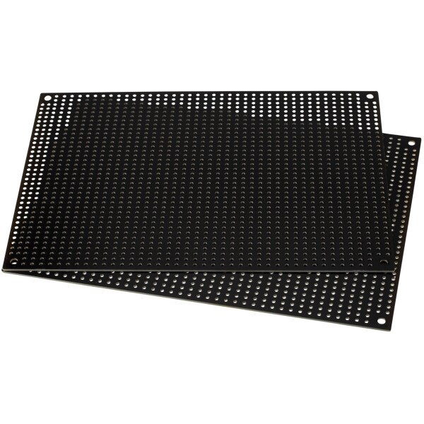 Black Perforated Large Hole Crossover Board Pair 5" x 7"