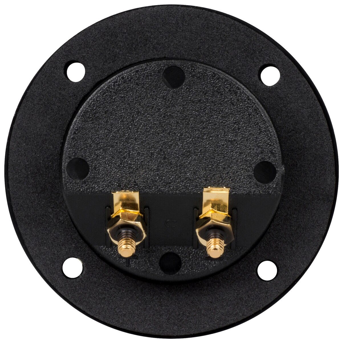 Parts Express Round Speaker Wire Terminal Cup 2-15/16" Gold Spring-Loaded