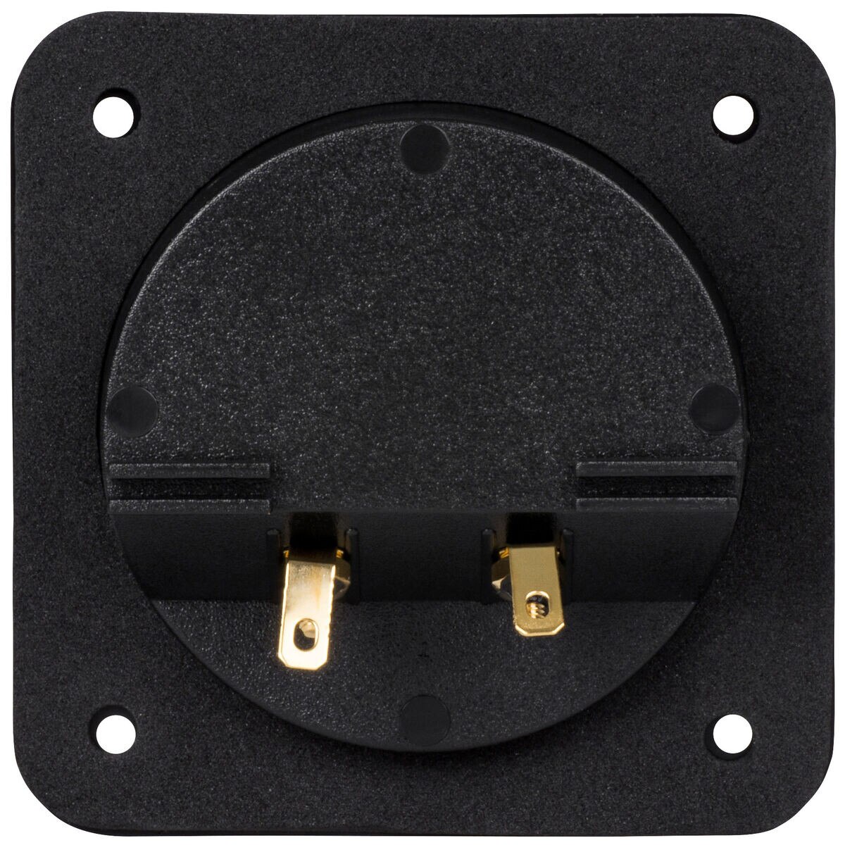 Square Speaker Wire Terminal Cup 4" Gold Spring-Loaded