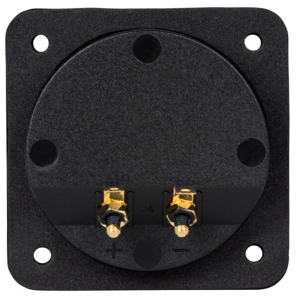 Square Speaker Wire Terminal Cup 3-1/8" Gold Spring-Loaded