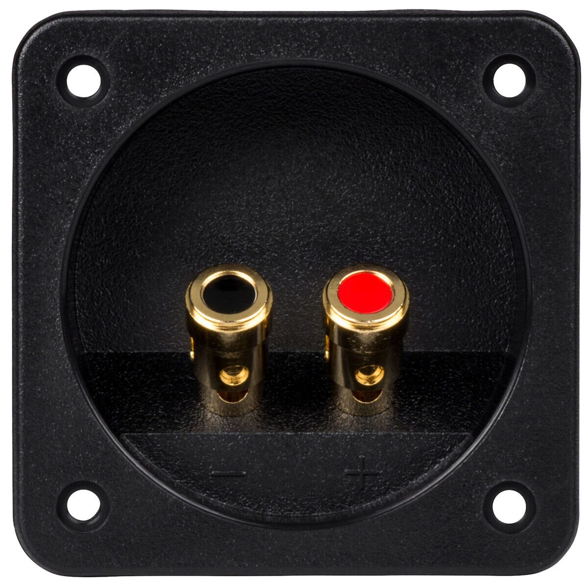 Square Speaker Wire Terminal Cup 3-1/8" Gold Spring-Loaded