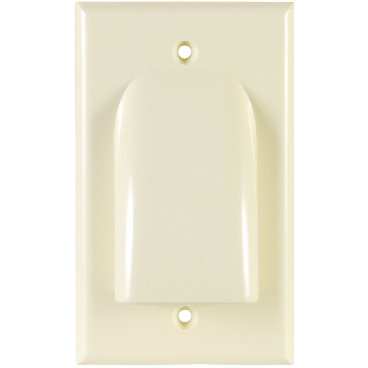 Vanco Single Gang Bulk Cable Wall Plate Ivory