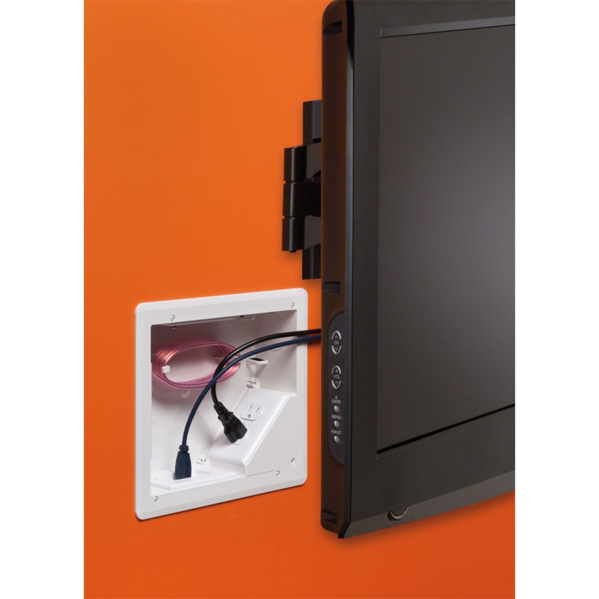 Arlington Industries TVBU810 High/Low Voltage 8 x 10 Recessed TV Box