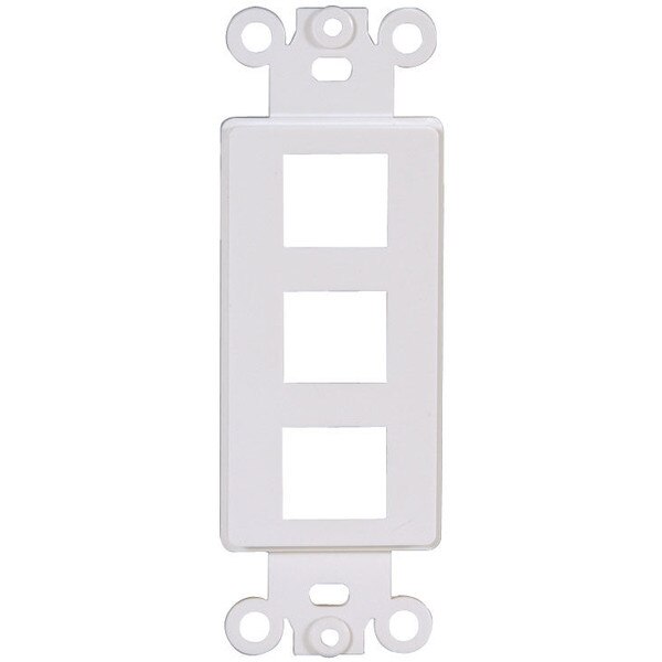 Parts Express Decora Type Keystone Insert 3 Ports White