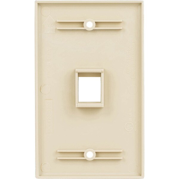 DataComm 20-3001-IV 1 Port Keystone Wall Plate Ivory