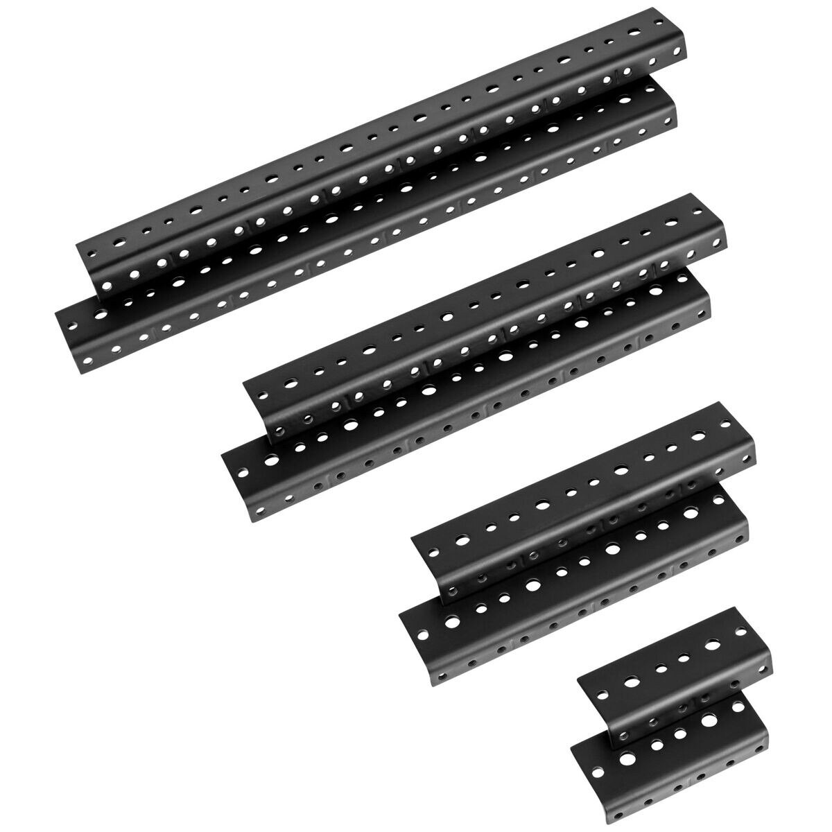 Penn-Elcom R0828/04 4 Space Full-Hole Rack Rail Pair 4U 7"