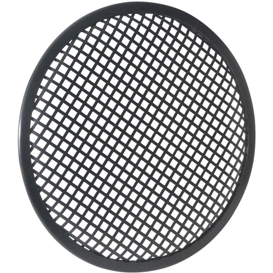 Heavy Duty 10" Waffle Style Black Steel Speaker Grill with Rubber Edge