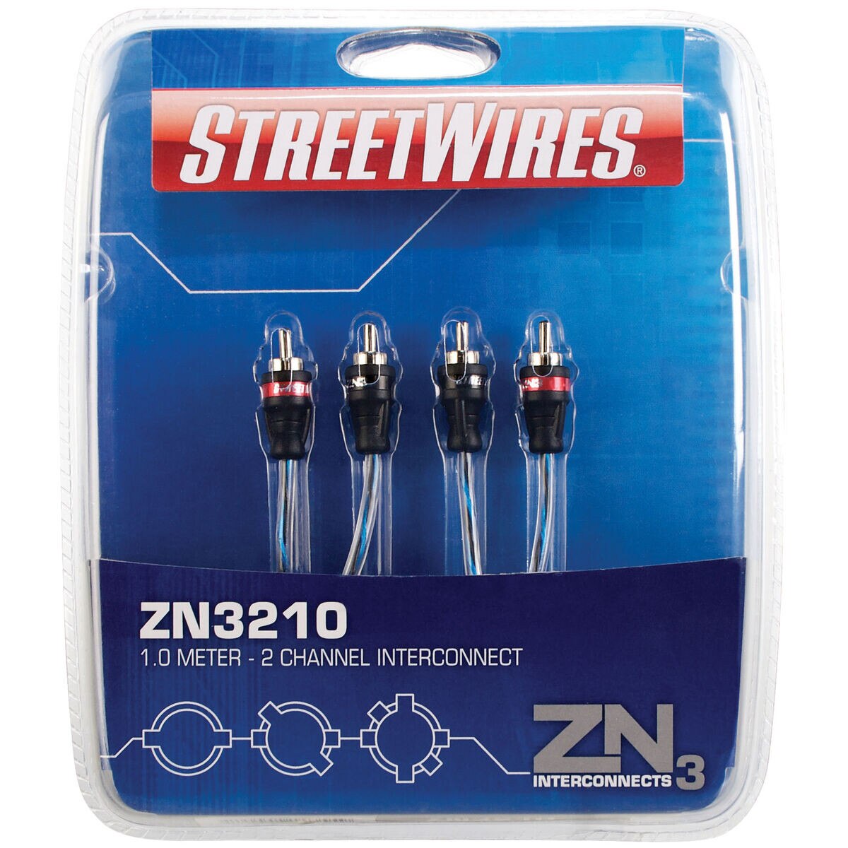 StreetWires ZN3210 ZeroNoise 3 Series 2-Ch RCA Interconnect 1m (3.3 ft.)
