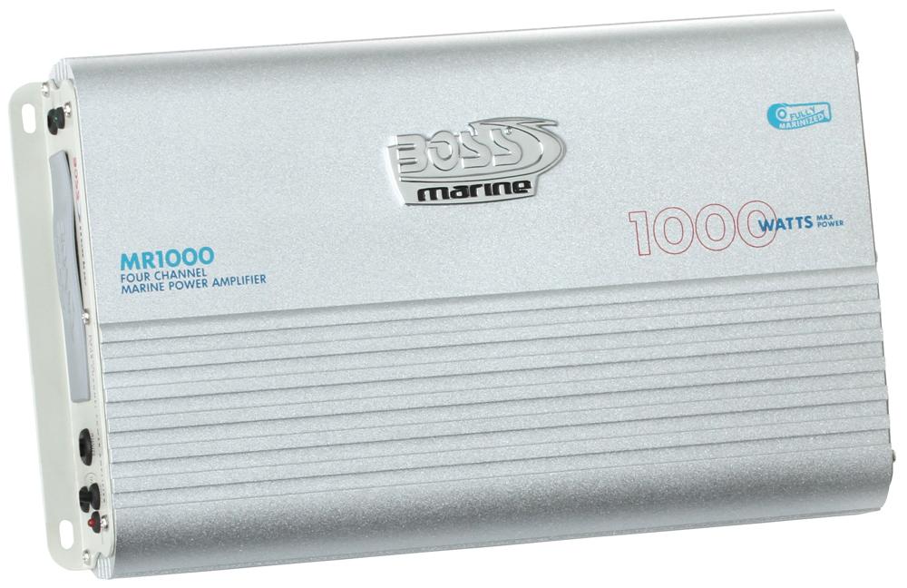 BOSS MR1000 1000W High Output 4-Channel Full-Range Class A/B Marine ...