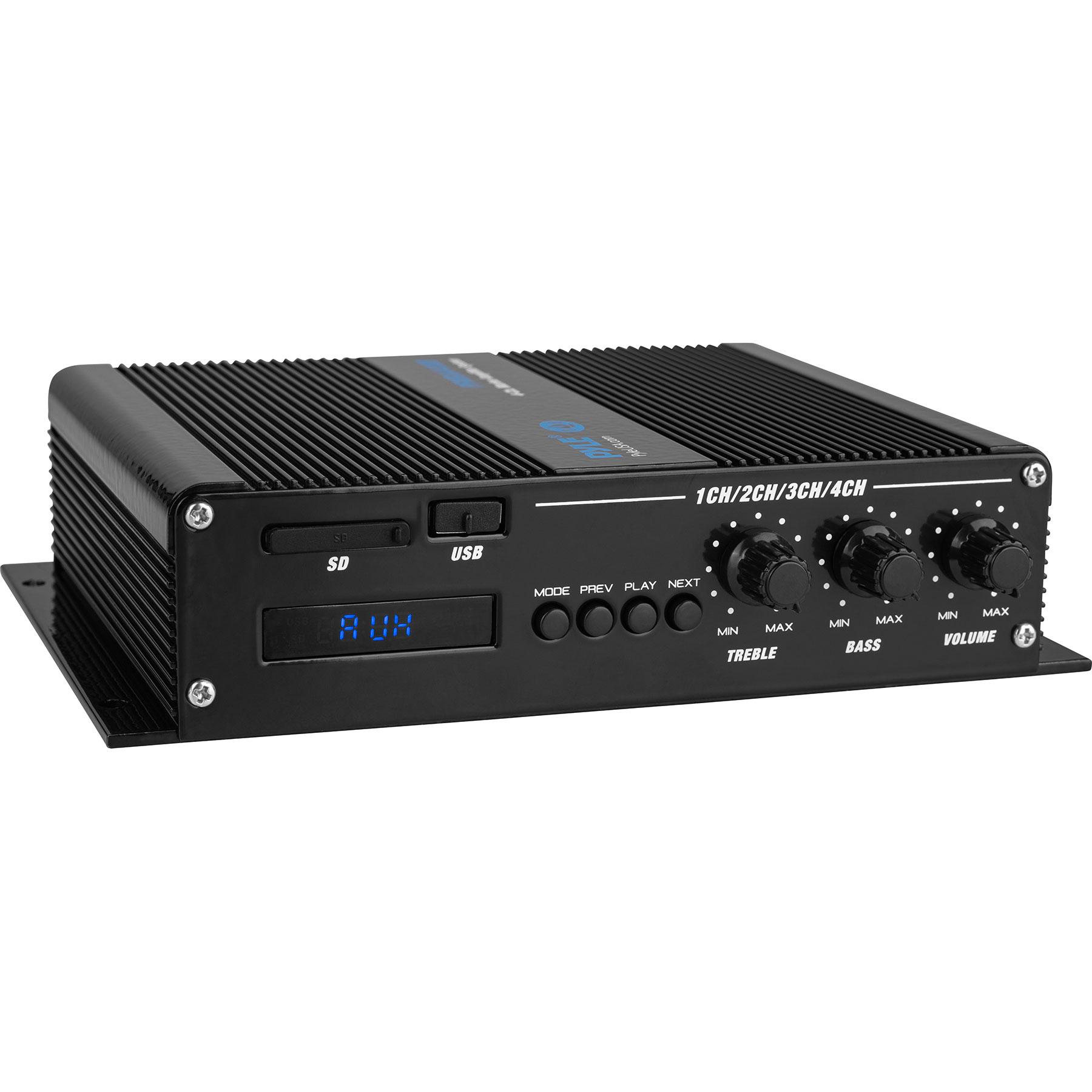 Pyle PFMRA440BB 400W Marine Water-Resistant 4-Channel Amplifier with ...