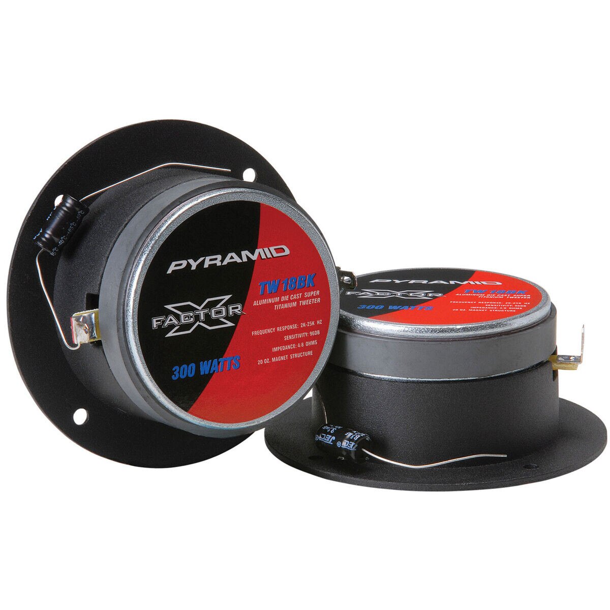 Pyramid TW18BK Bullet Horn Super Tweeter Pair Black