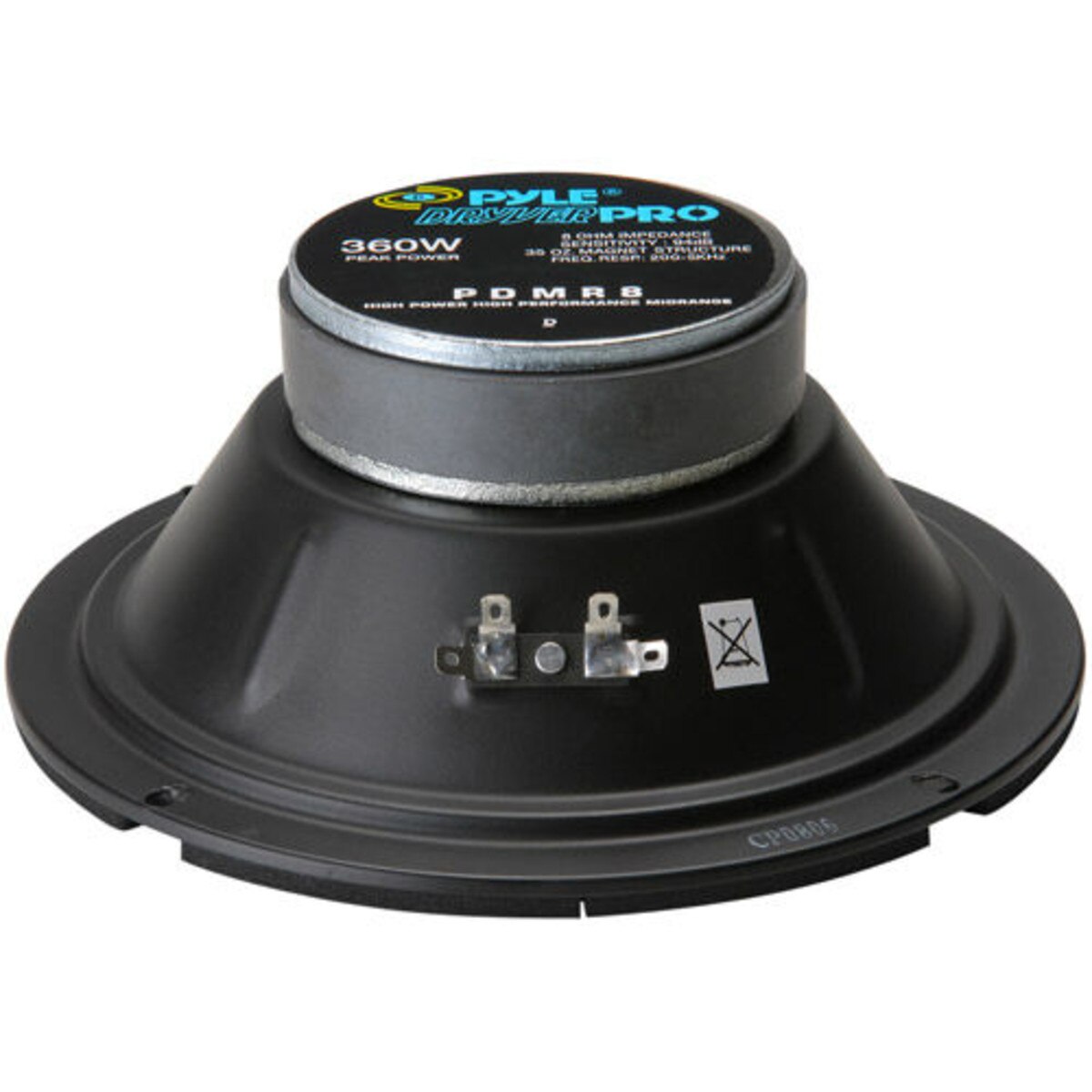 Pyle PDMR8 8" 360 Watt Sealed Back Midrange Driver