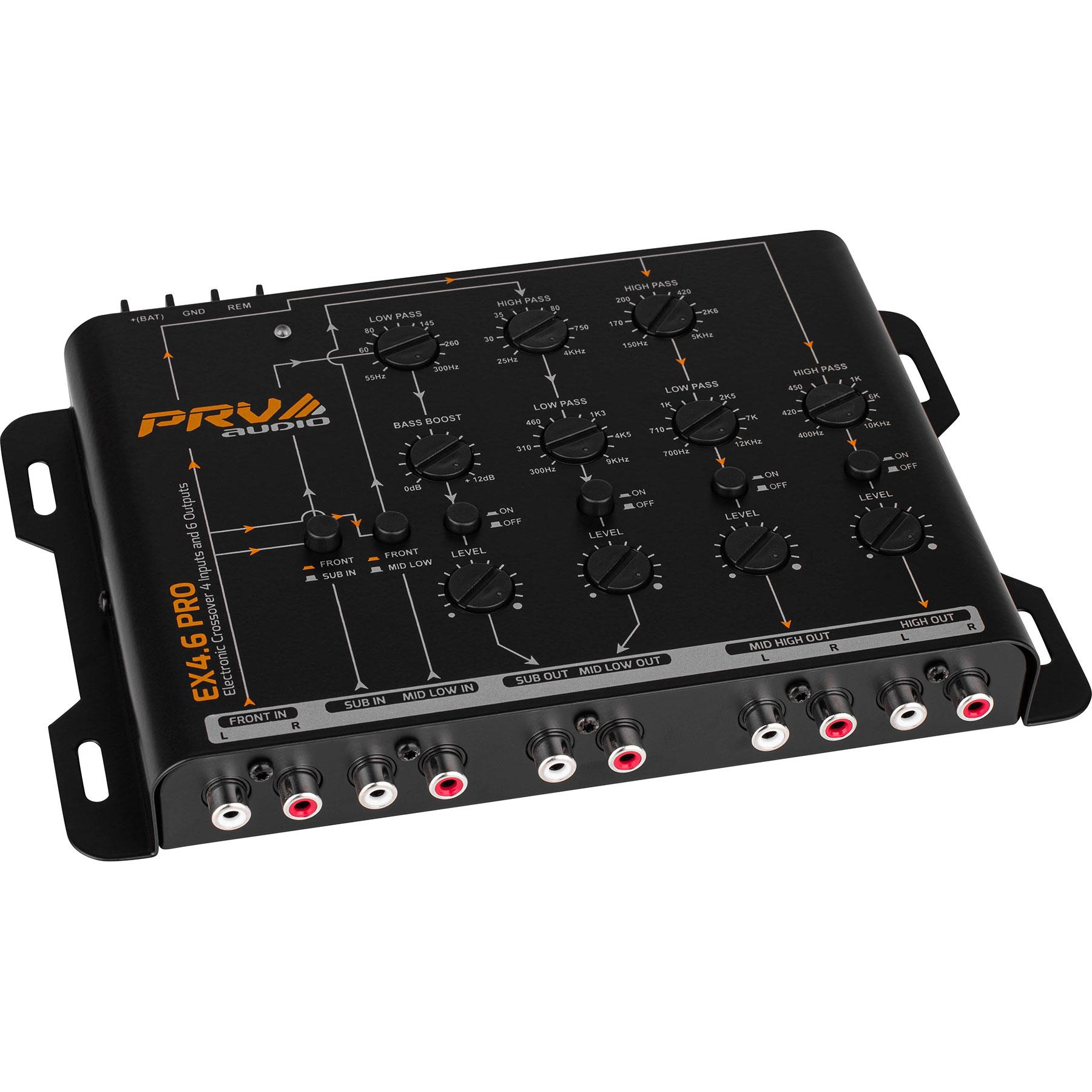 PRV Audio EX4.6 PRO Car Audio 4-way Electronic Crossover