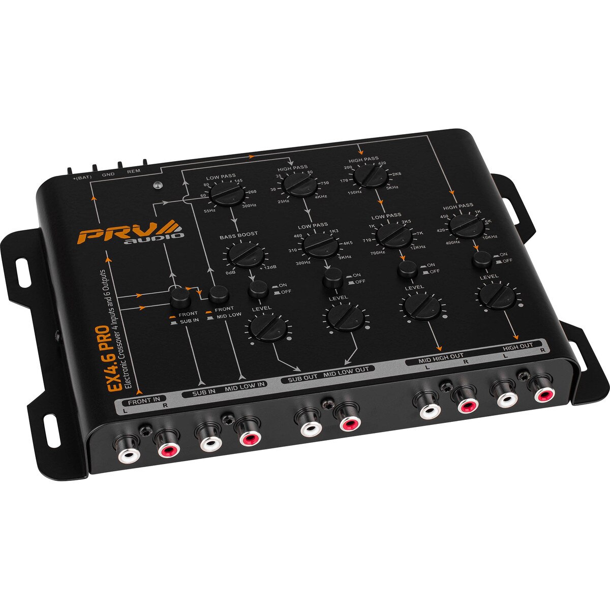 PRV Audio EX4.6 PRO Car Audio 4-way Electronic Crossover