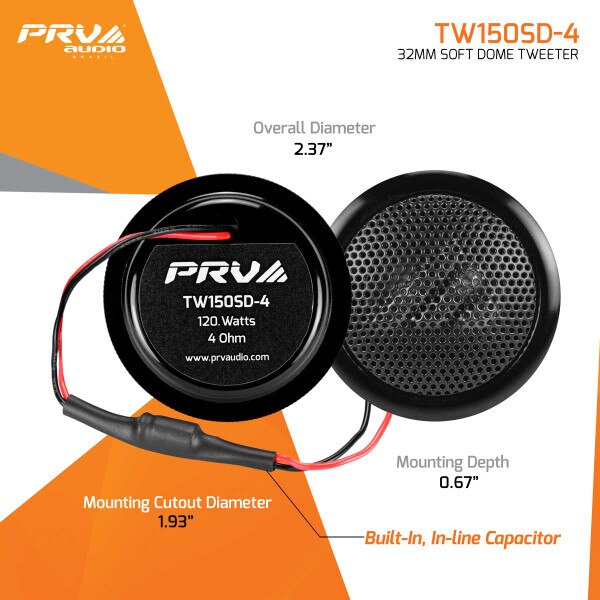 PRV Audio TW150SD-4 Super Tweeter Pair4 Ohm