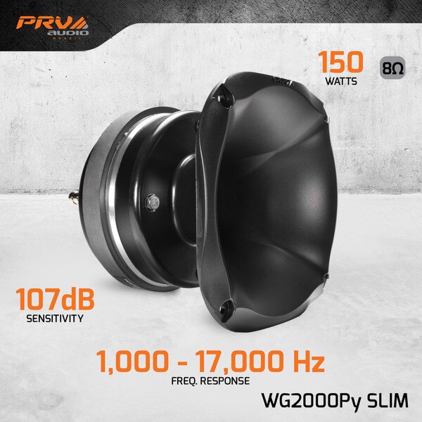 PRV Audio WG2000Py SLIM 2" Compression Horn Driver with SLIM Horn
