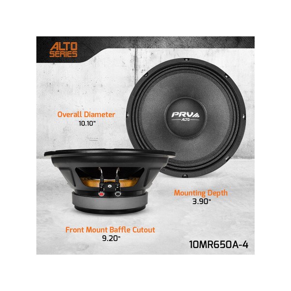 PRV Audio 10MR650A-4 Alto Series 10" Midrange Driver 4 Ohm