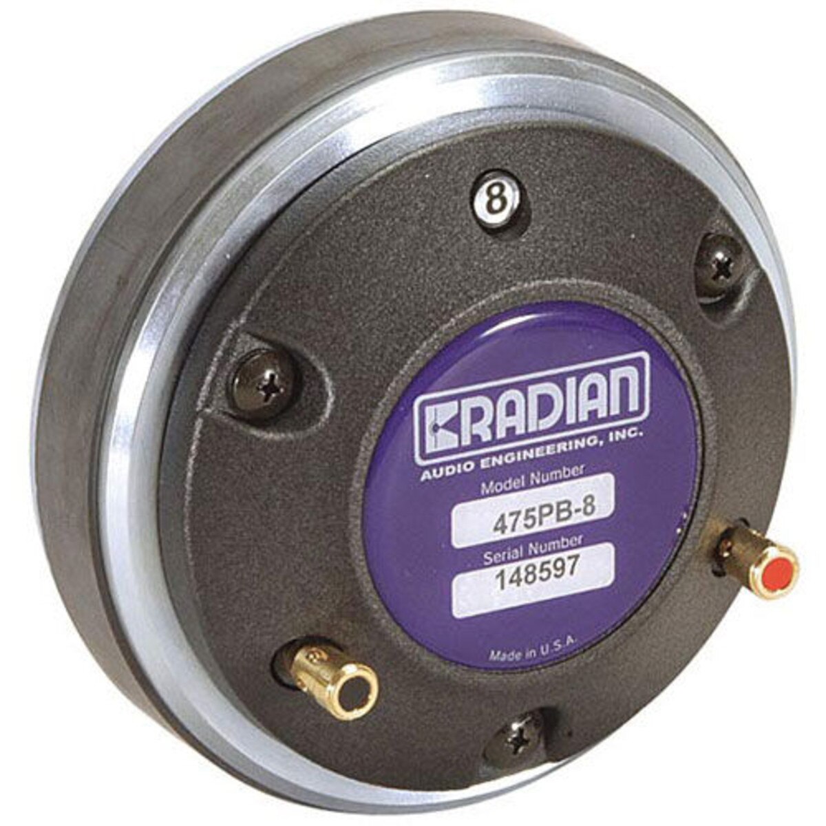 Radian 475PB-8 1" Aluminum Horn Driver 8 Ohm 2/3-Bolt