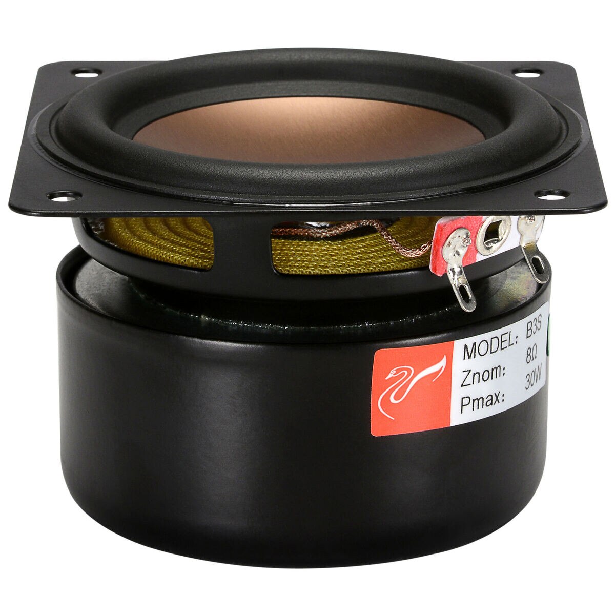 HiVi B3S 3" Shielded Aluminum Driver Square Frame