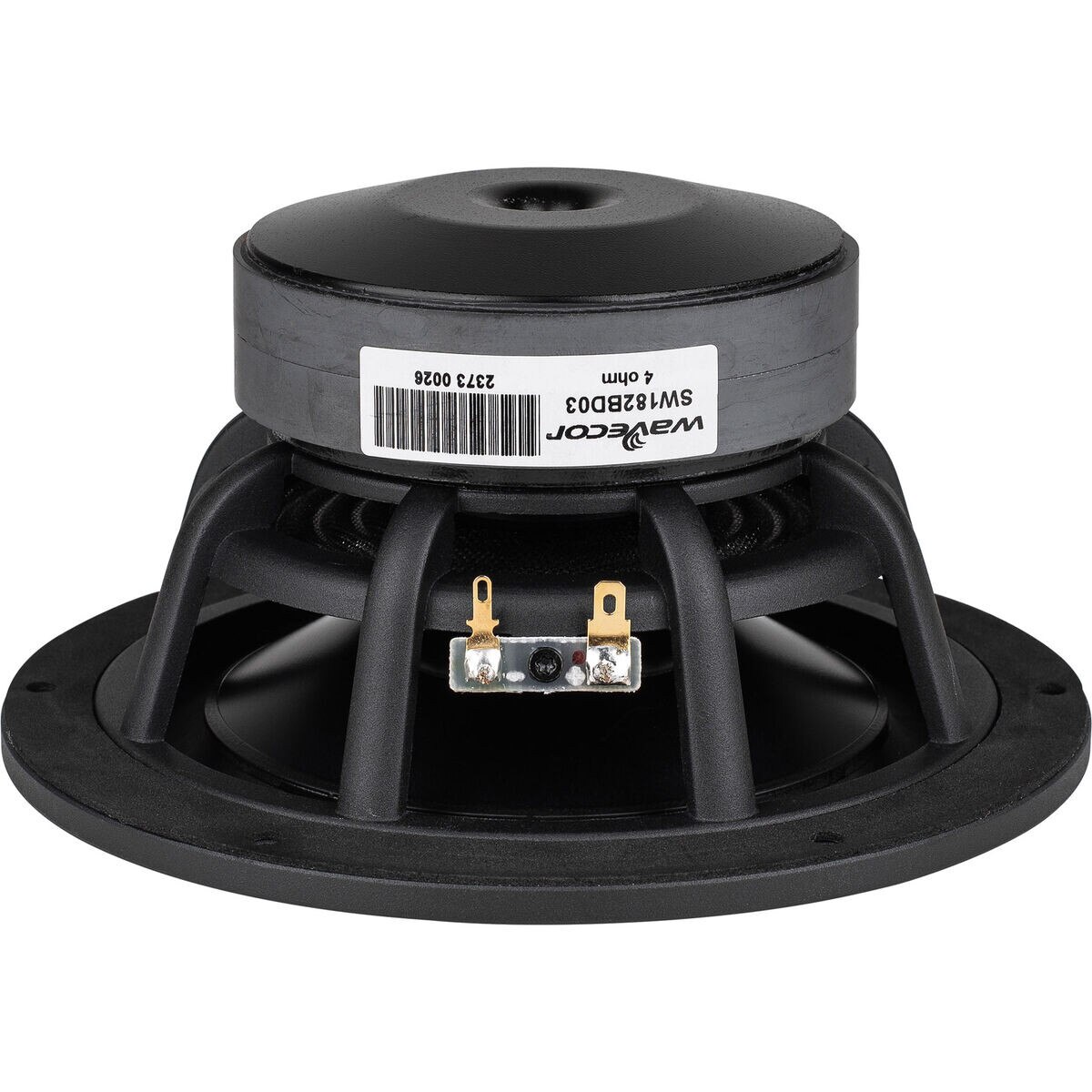 Wavecor SW182BD03 7" Balanced Drive Black Aluminum Cone Subwoofer 4 Ohm