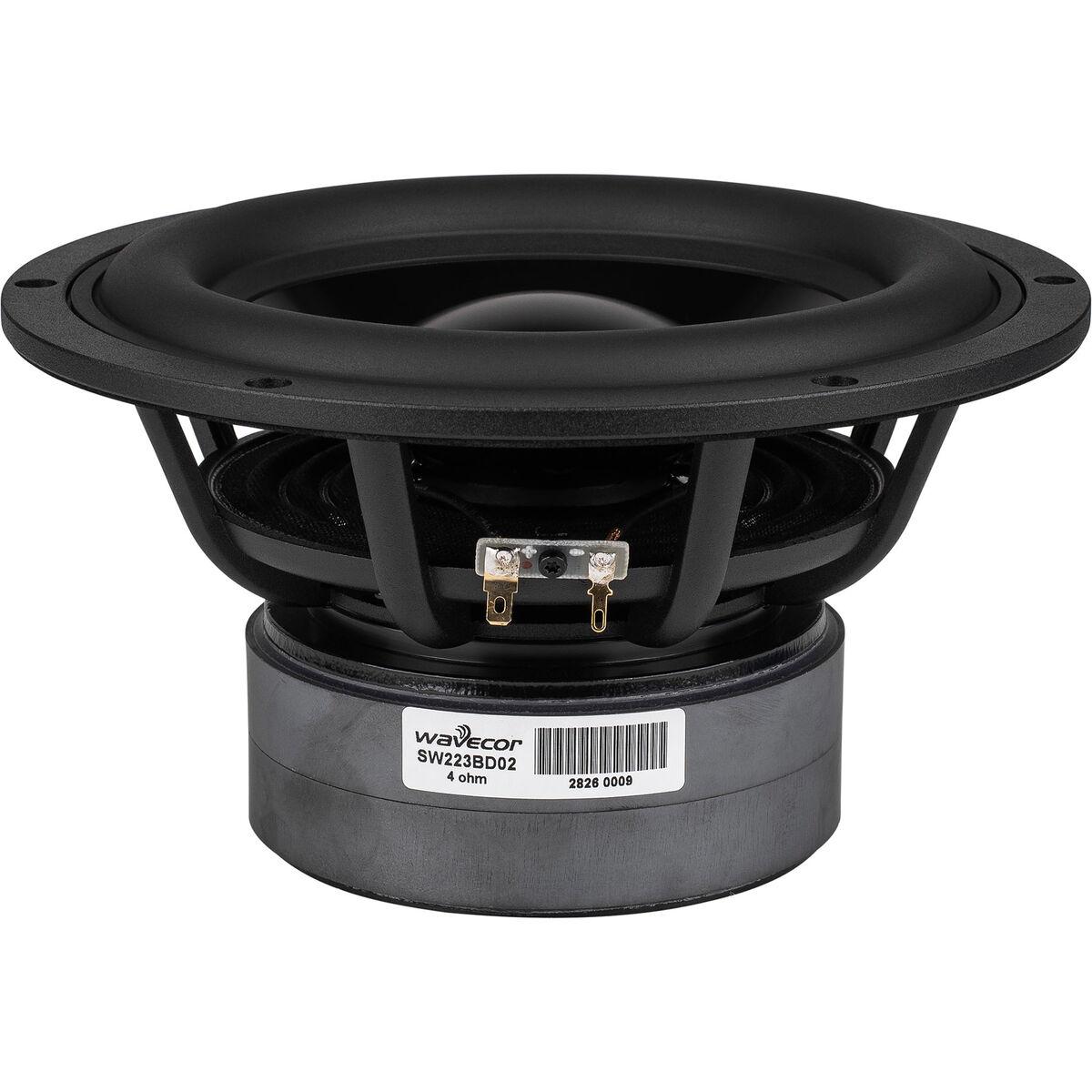 Wavecor SW223BD02 8-3/4" Black Aluminum Cone Subwoofer 4 Ohm