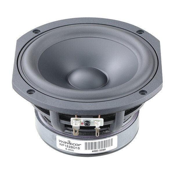 Wavecor WF152BD14 6" Black Coated Paper/Glass Fiber Cone Midwoofer 8 Ohm