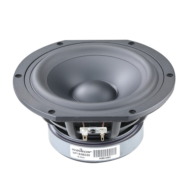 Wavecor WF182BD18 7" Black Coated Paper/Glass Fiber Cone Midwoofer 8 Ohm
