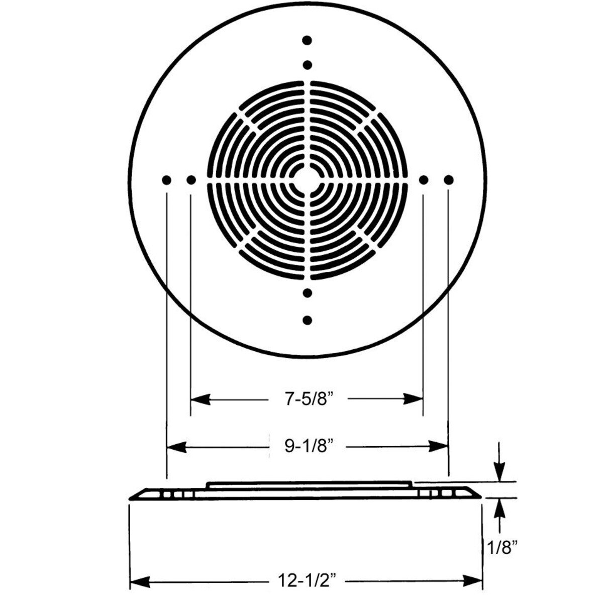 Fourjay FJ8W Standard Ceiling Speaker Grill
