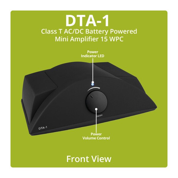 Dayton Audio DTA-1 Class T AC/DC Battery Powered Mini Amplifier 15 WPC