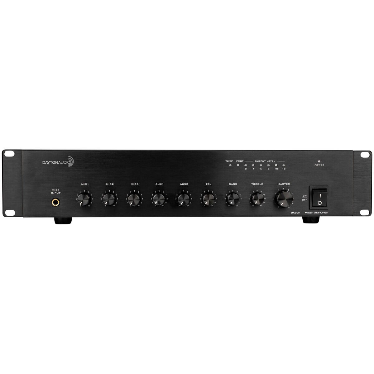Dayton Audio DA60R 60W 2U Rack Mount Mixer-Amplifier 70V / 100V or 4 ...