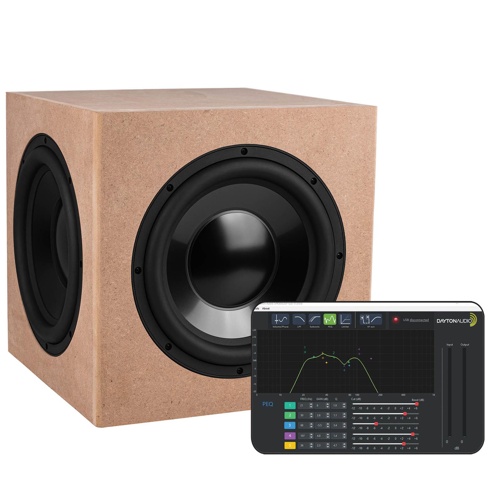 Powered Dayton Audio Reference 12" Subwoofer Kit with Dual Passive ...