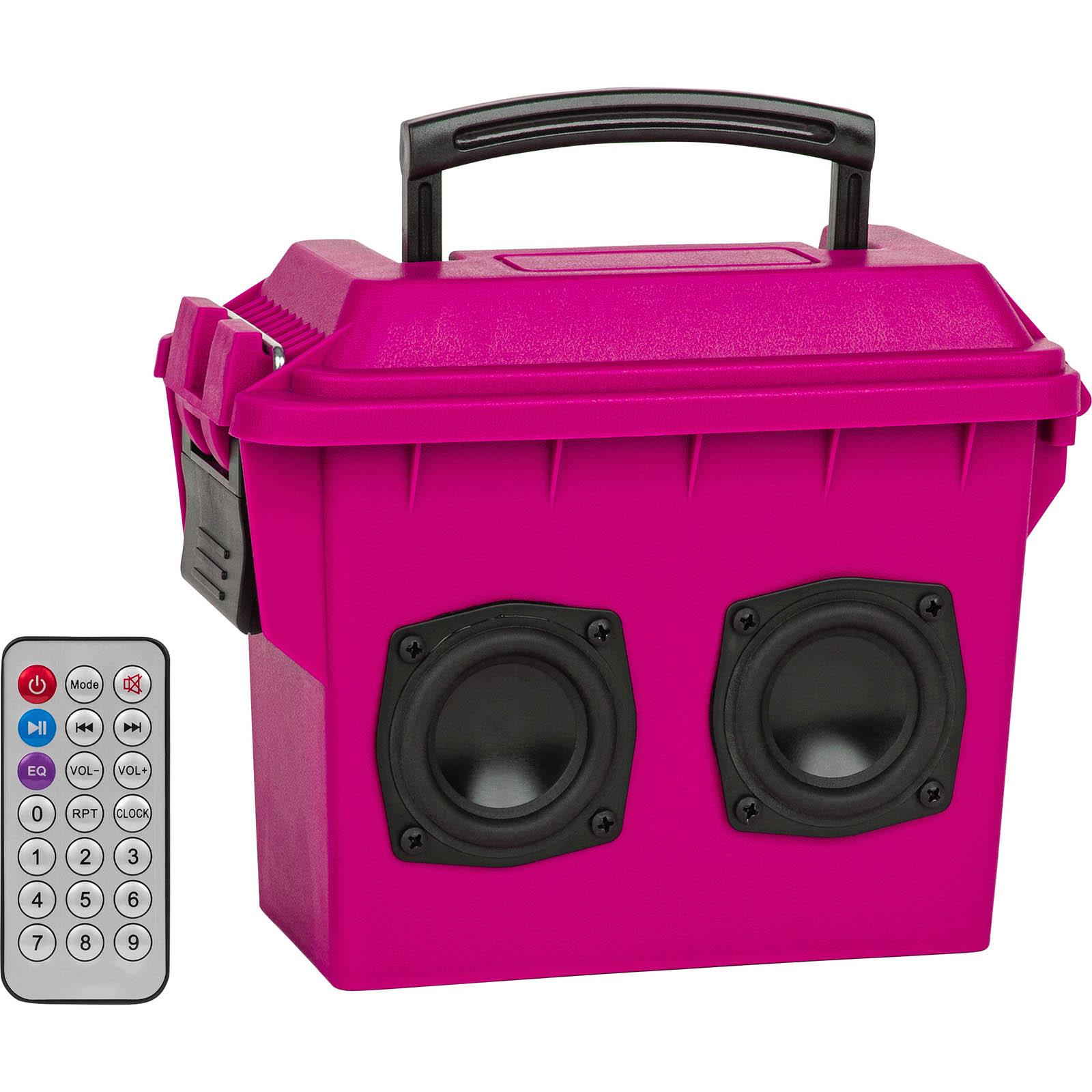 Mini Portable Bluetooth Ammo Box Speaker Kit Components with Pink Box